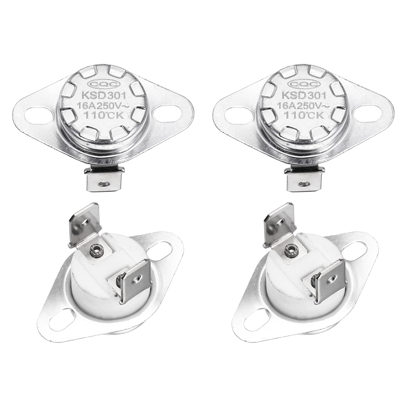 KSD301 Thermostat 110℃/230°F 16A N.O Temperature Switch 4 Pcs - Walmart.com