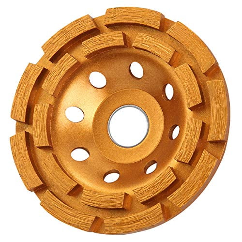 KSEIBI 644030 4-1/2-Inch Double Row Diamond Cup Grinding Wheel Gold for ...
