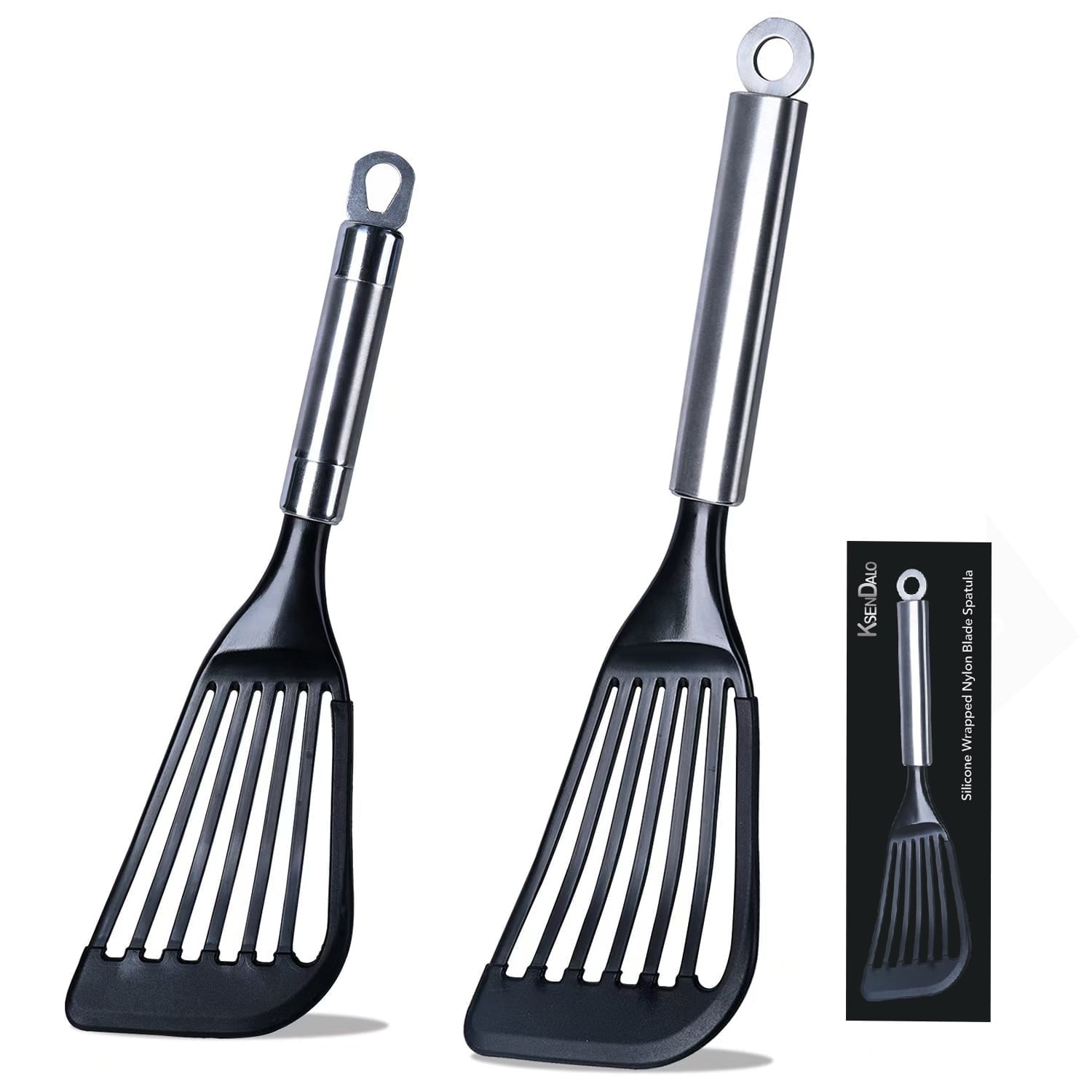 KSENDALO Fish Spatulas for Nonstick Cookware, Nonstick Fish Spatula Set ...