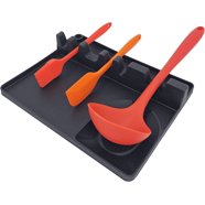 Zulay Holder Cooking Utensil Rest with Drip Pad, Multiple Utensils BPA ...