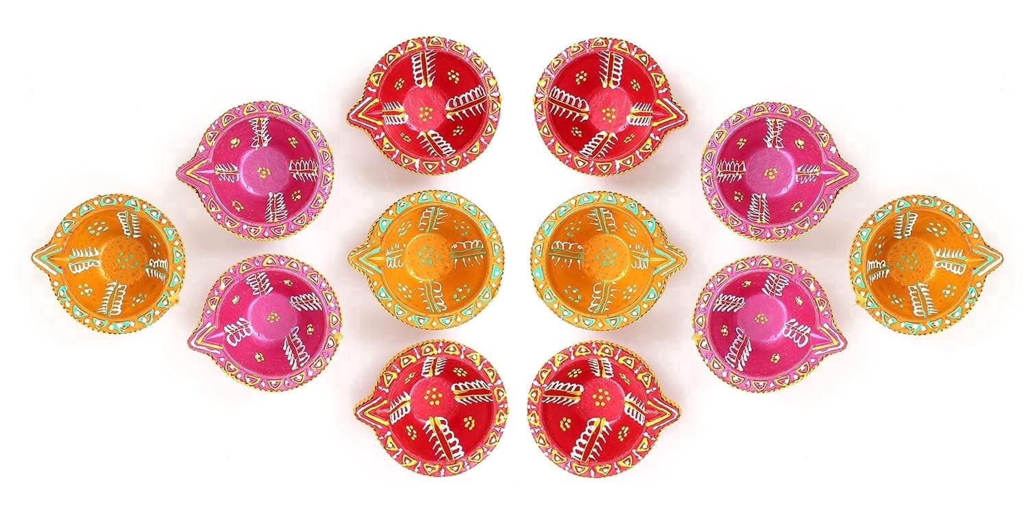 KSI Clay Diya for Decoration Handmade Diya Mitti ke Decorative Diye ...