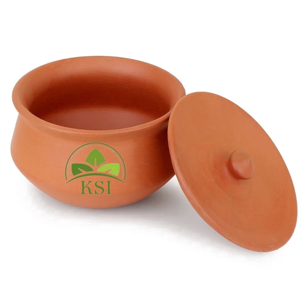 KSI Unglazed Mud Clay Pot for Thick Curd Making | Self-Cooling Raw Clay ...