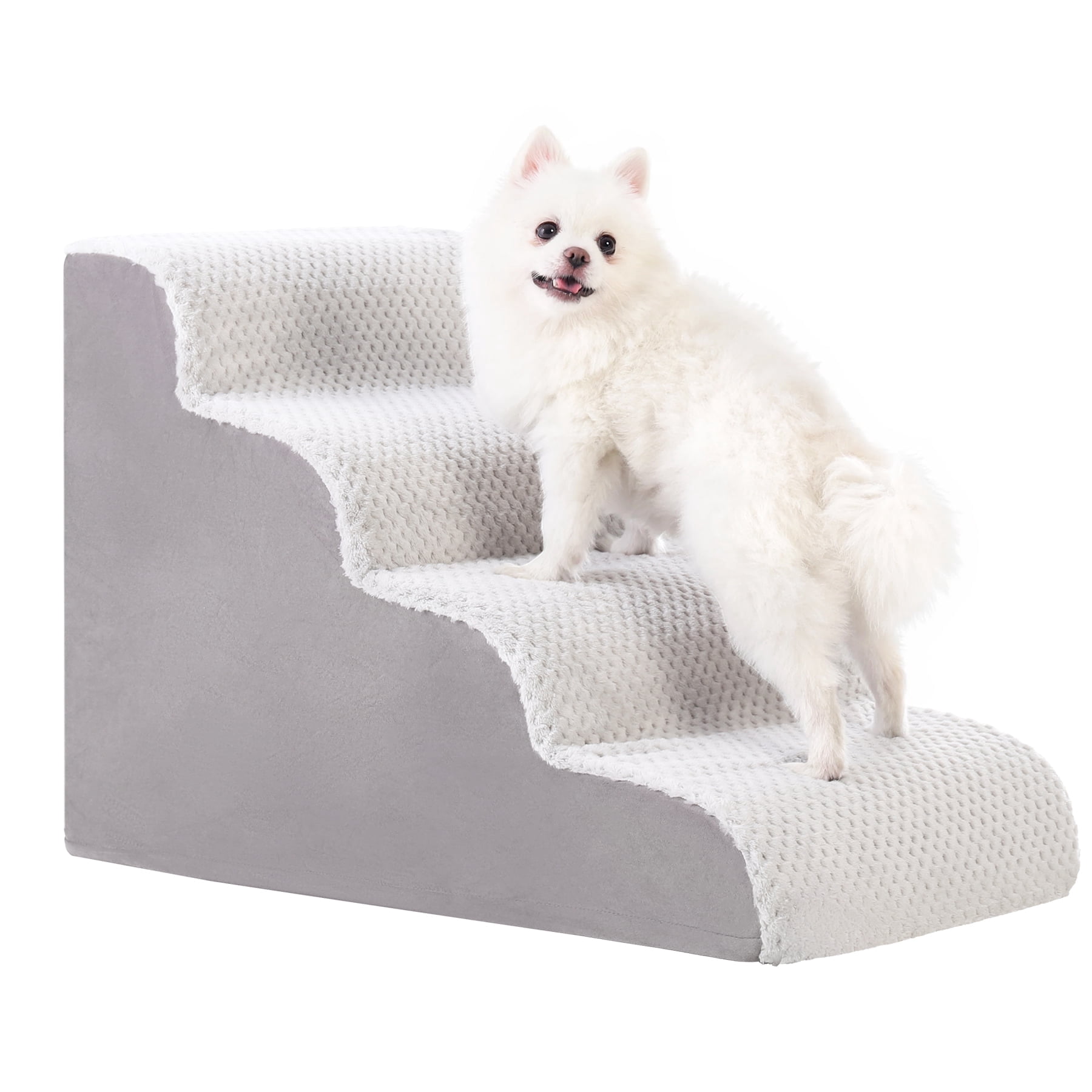KSIIA Dog Steps for Small Dogs and Cats, 4-Step Pet Stairs for High ...
