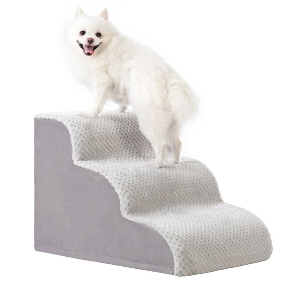 Dog Stairs for High Beds 34inch 7-Step Foam Pet Stairs with Washable ...
