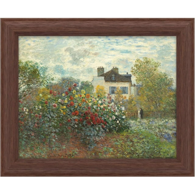 KSIW-11x14 The Artists Garden in Argenteuil by Claude Monet, Wood Frame ...