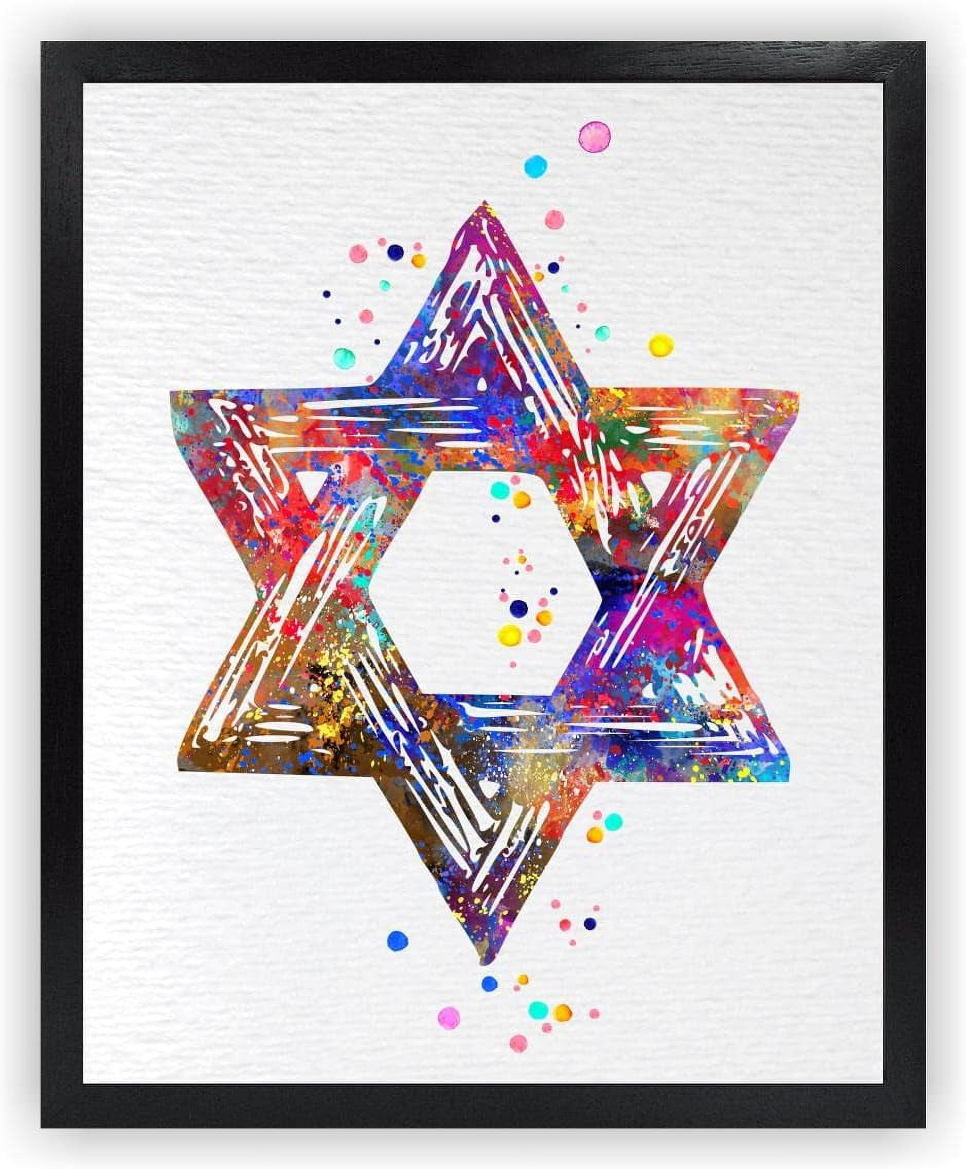 KSIW-13X19 Unframed Star of David Symbol Hebrew Jewish Identity Judaism ...