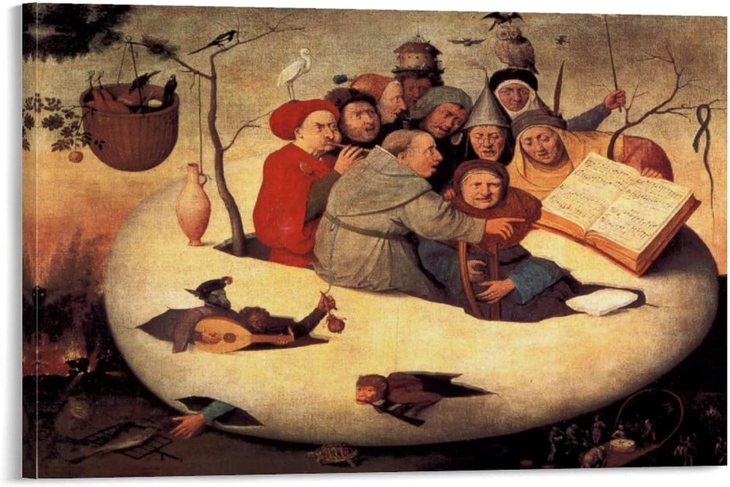 KSIW-14 Famous Paintings by Hieronymus Bosch - The Concert in The Egg ...