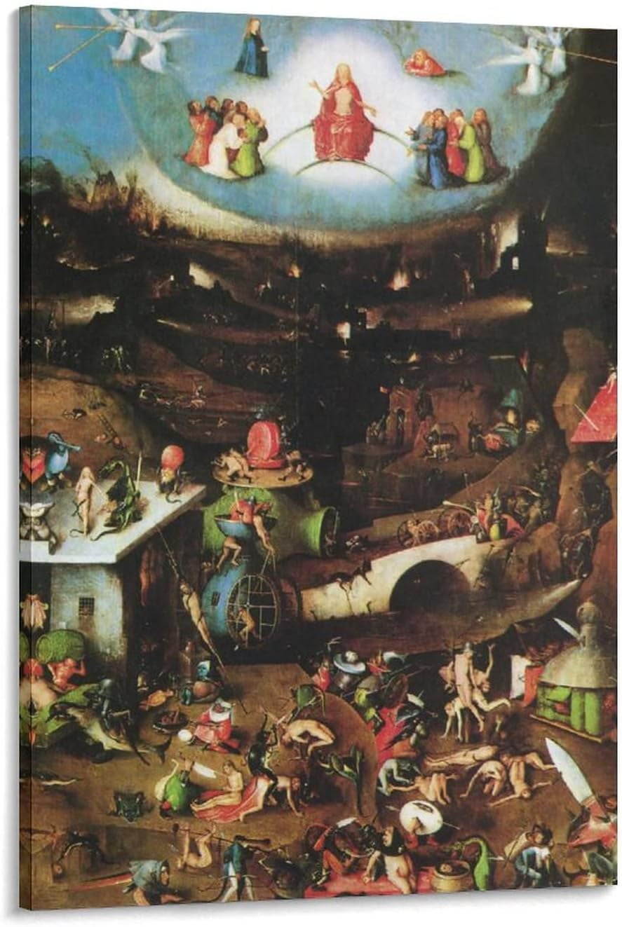 KSIW-14 Famous Paintings by Hieronymus Bosch - The Last Judgement (Detail) Canvas Art Poster and ...