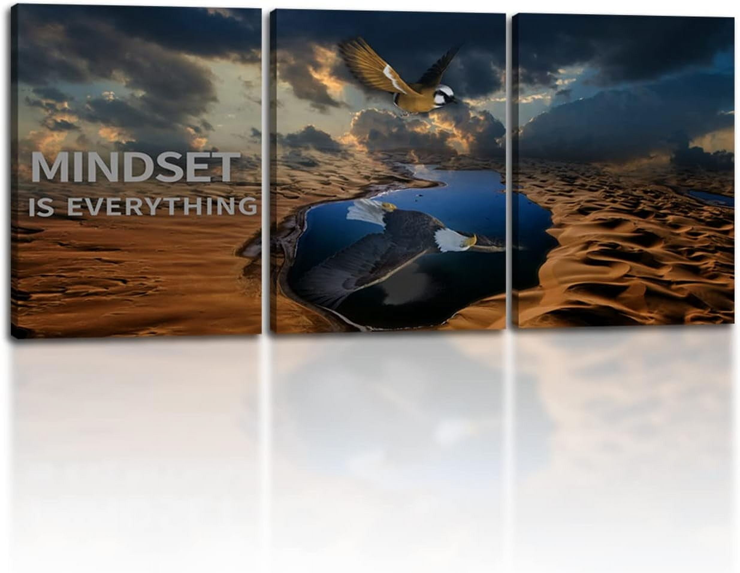 AABERIC 3 Panels Inspirational Canvas Poster Motivational Wall Art ...