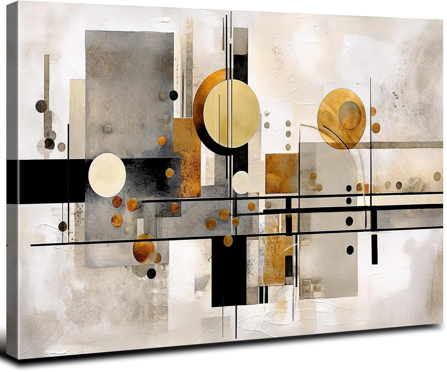 Abstract Canvas Wall Art for Living Room Bedroom Office Neutral Picture ...