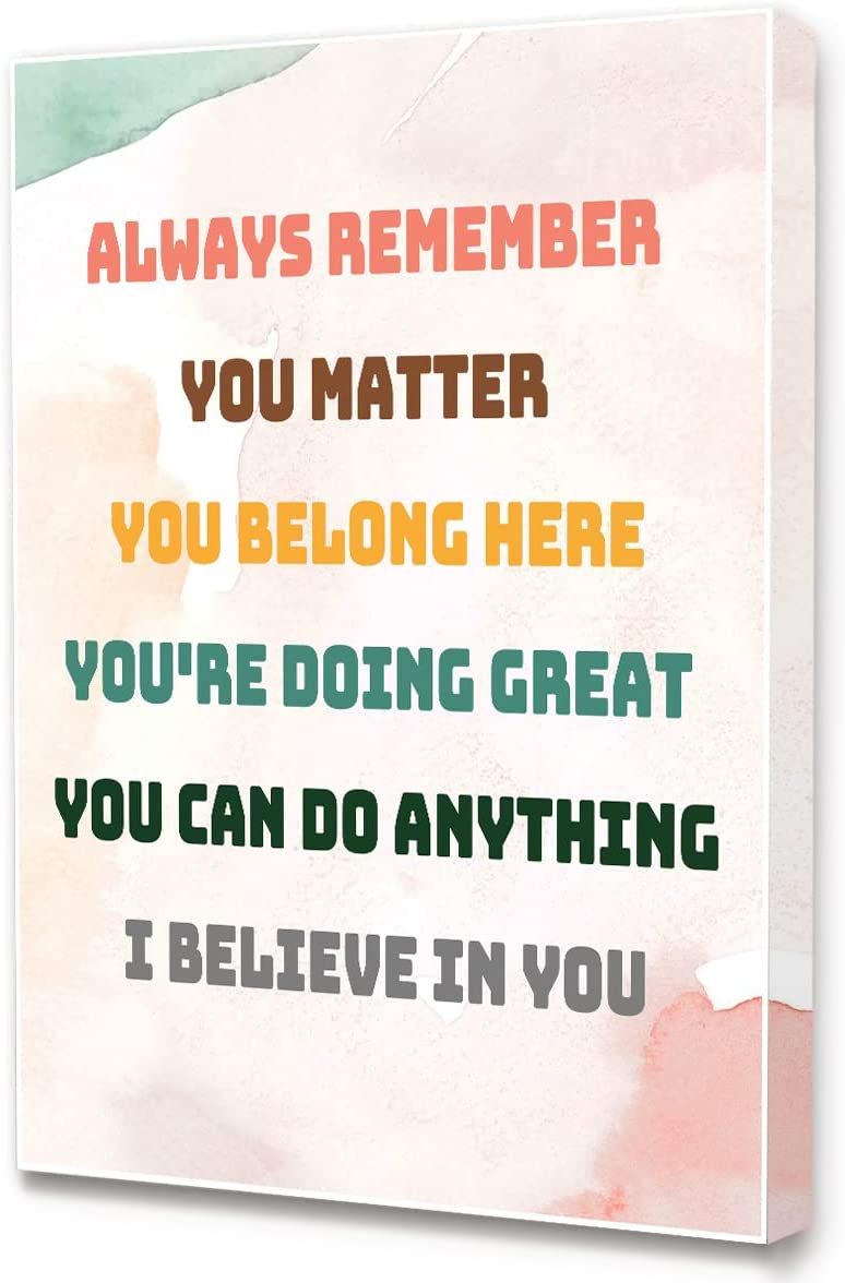 KSIW-Always Remember You Matter Canvas Unframed Wall Art,Diversity ...