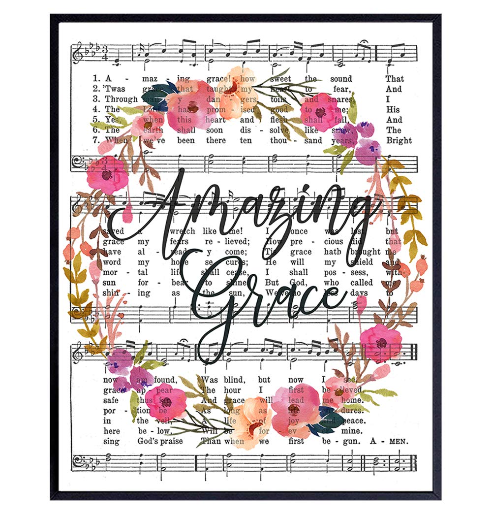 KSIW-Amazing Grace Sheet Music - Amazing Grace Quote - Music Wall Decor ...