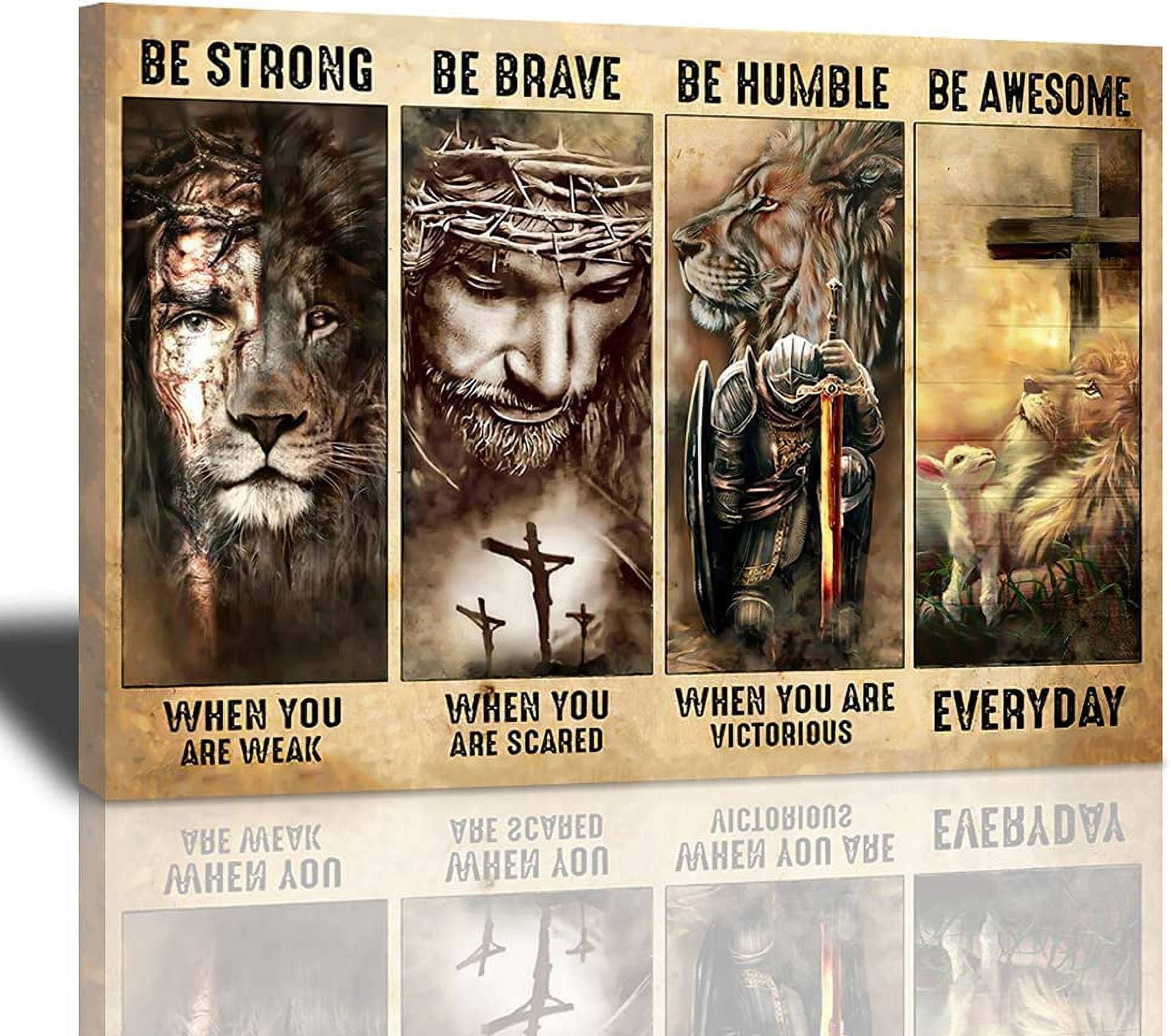 KSIW-Amazing Jesus Poster Christian Religious Canvas Wall Art Every ...