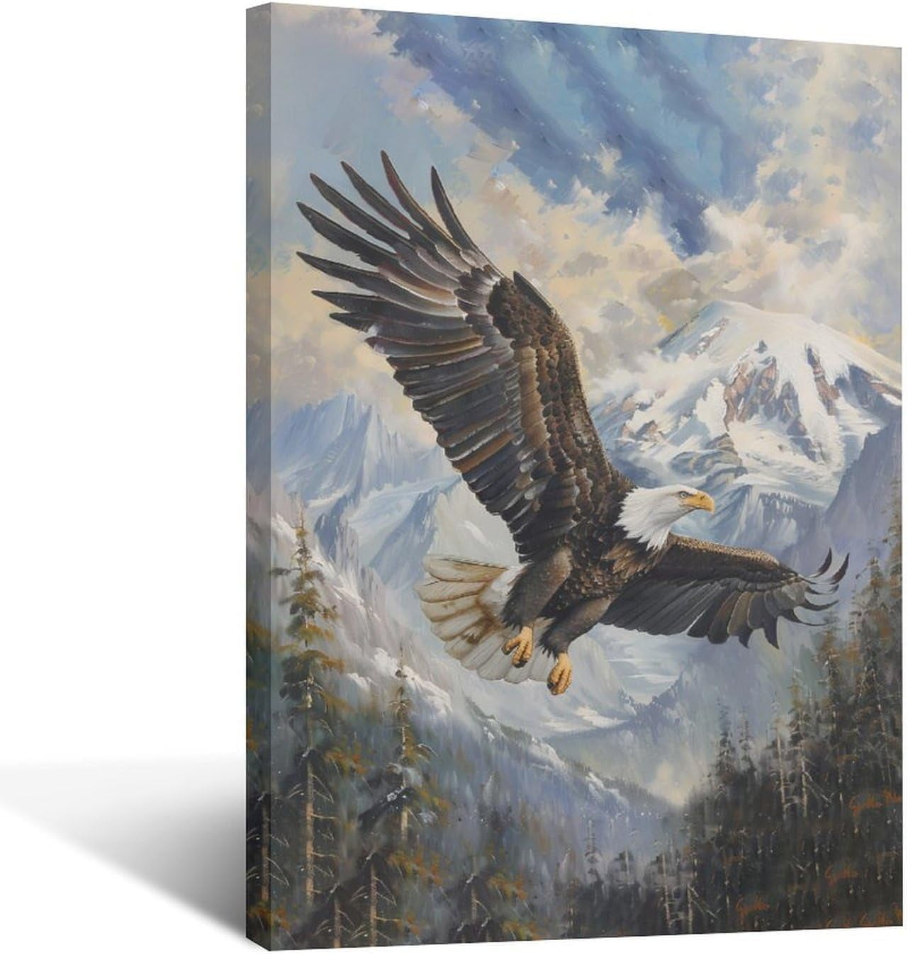 KSIW-American Bald Eagle Wall Art Flying Eagle Canvas Prints Patriotic ...