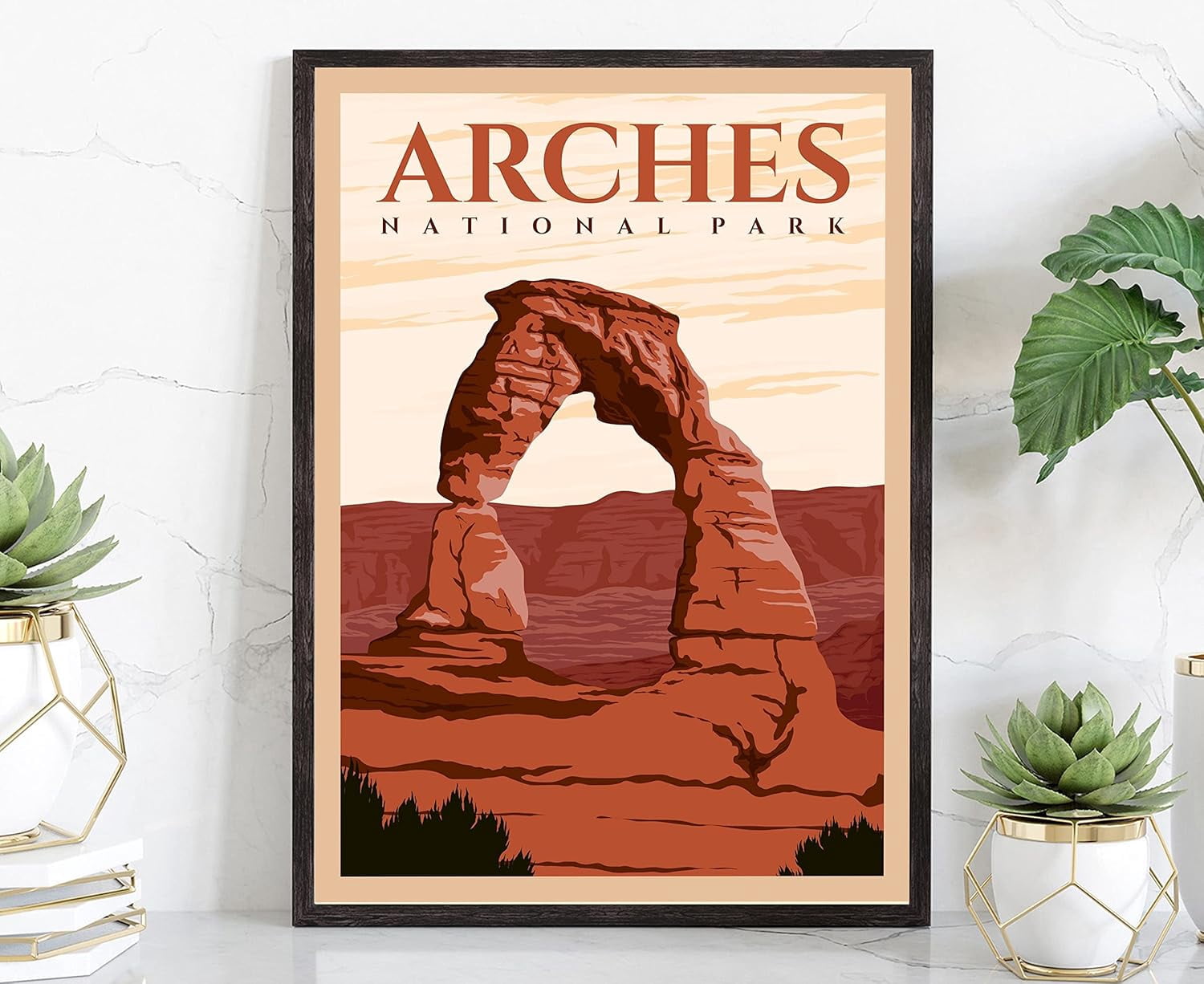 KSIW-Arches National Park, Travel Poster Print, Utah National Park ...