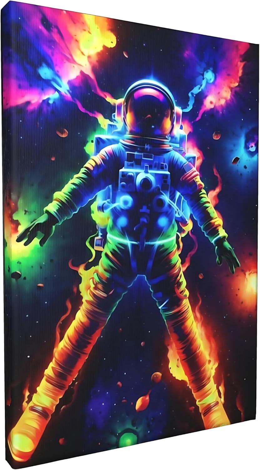 KSIW-Astronaut Space Wall Decor UnUnUnFramed Artwork,Spaceman Picture ...