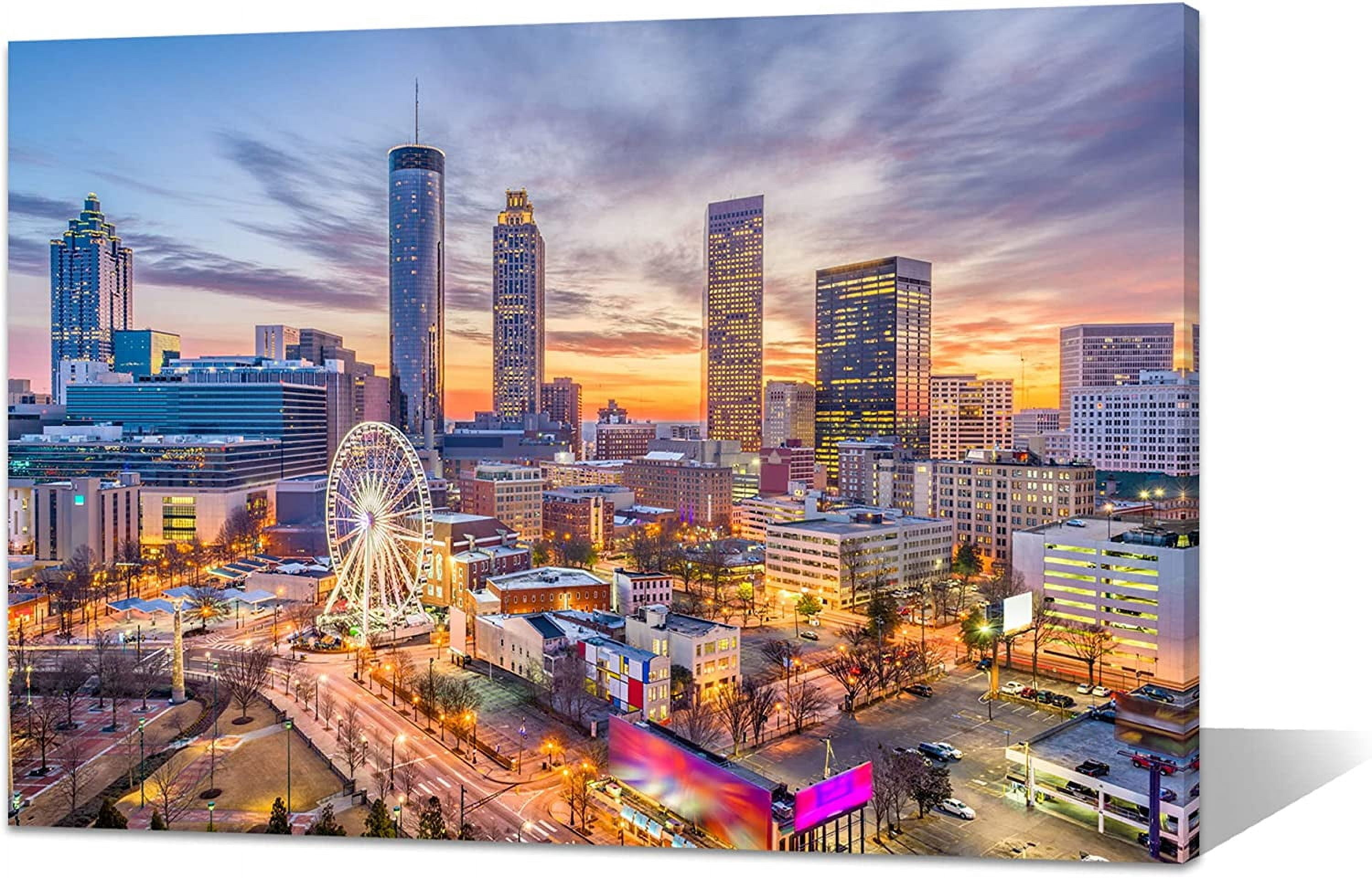 KSIW-Atlanta Canvas Wall Art, Unframed Prints Georgia Cityscape Wall ...