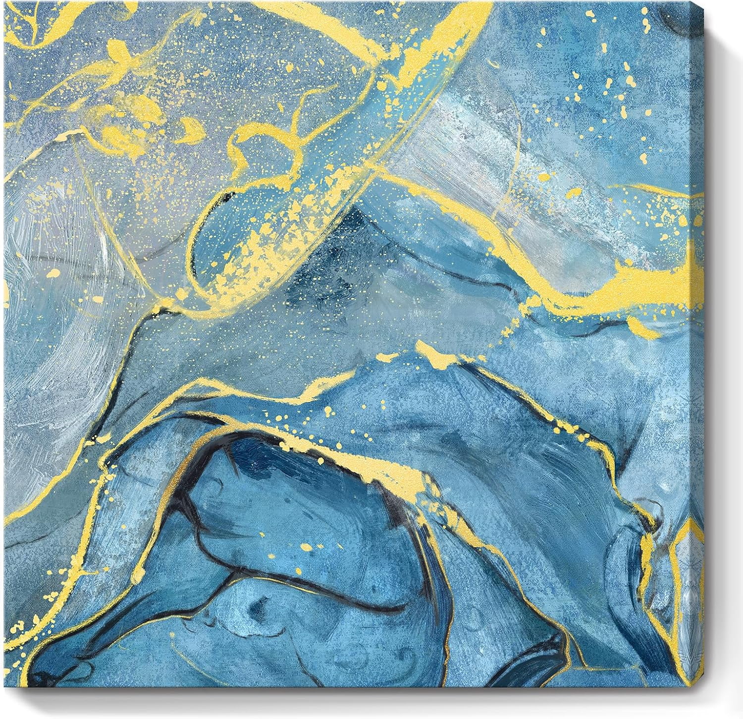 KSIW-Bathroom Wall Art Blue Abstract Coastal Beach Theme Canvas Print ...