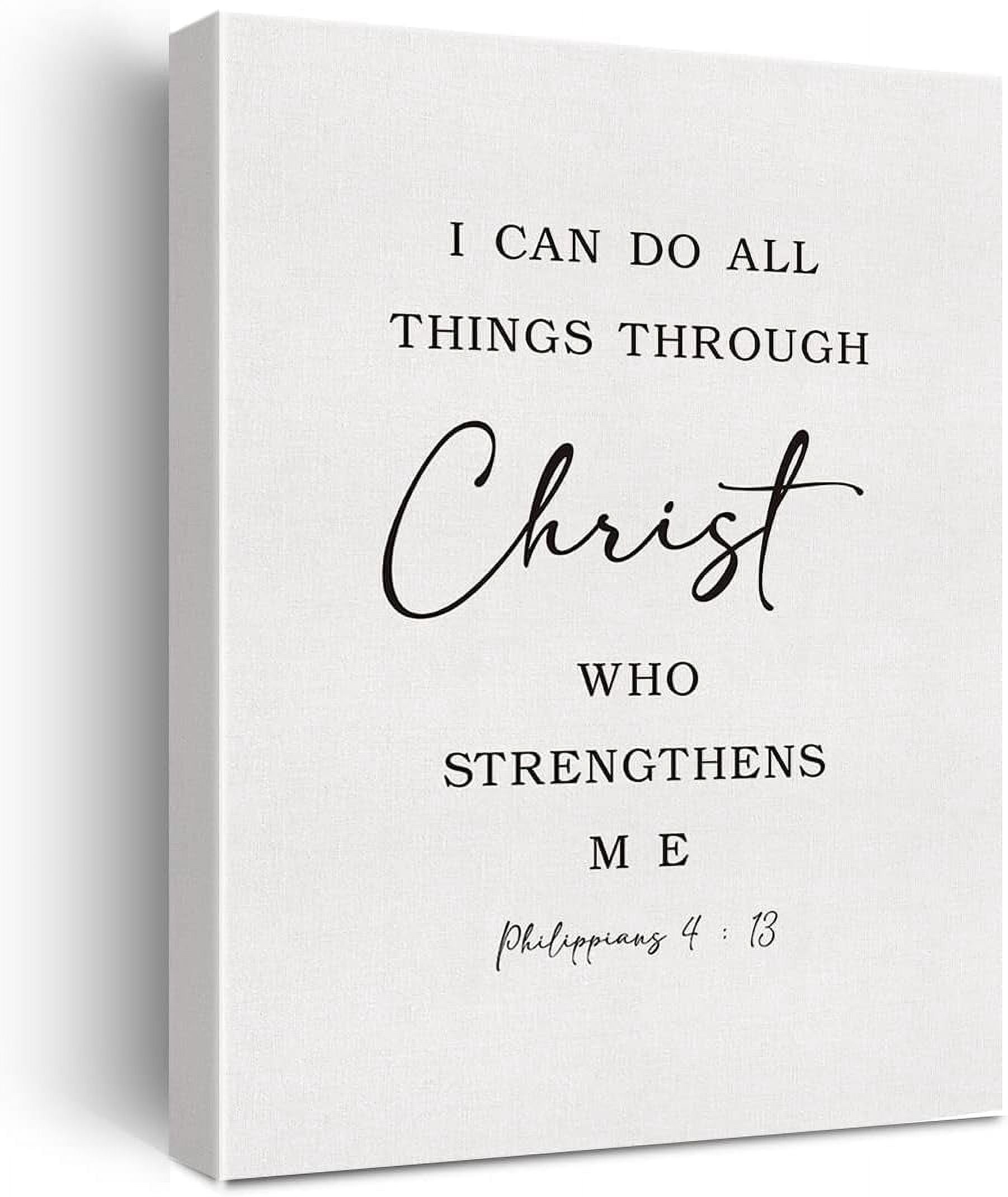 KSIW-Bible Verse Canvas Print Decor I Can Do All Things Through Christ ...