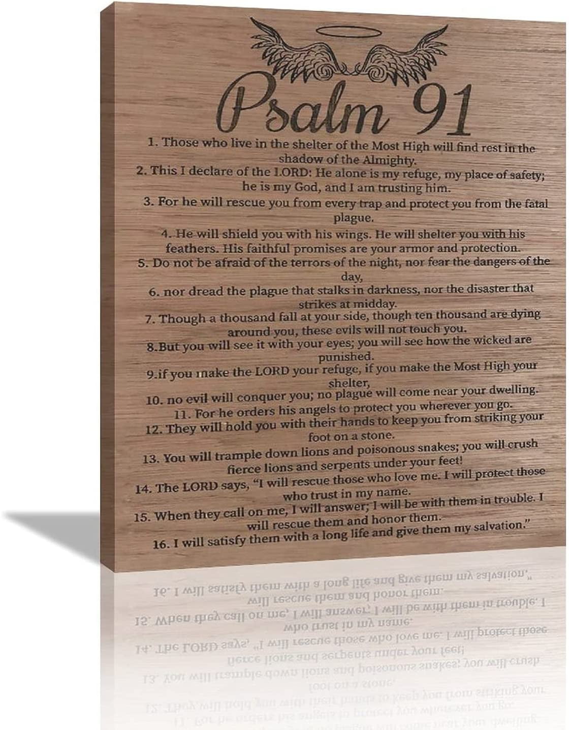 KSIW-Bible Verses Canvas Wall Art Psalm 91 Pictures Wall Decor ...