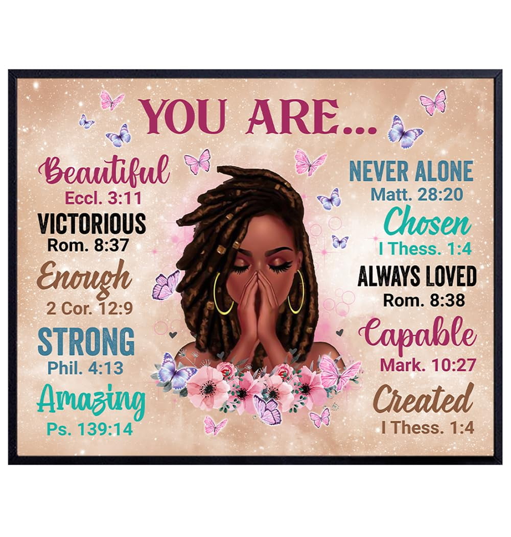 KSIW-Black women Inspirational Wall Decor 11x14Motivational Faith ...