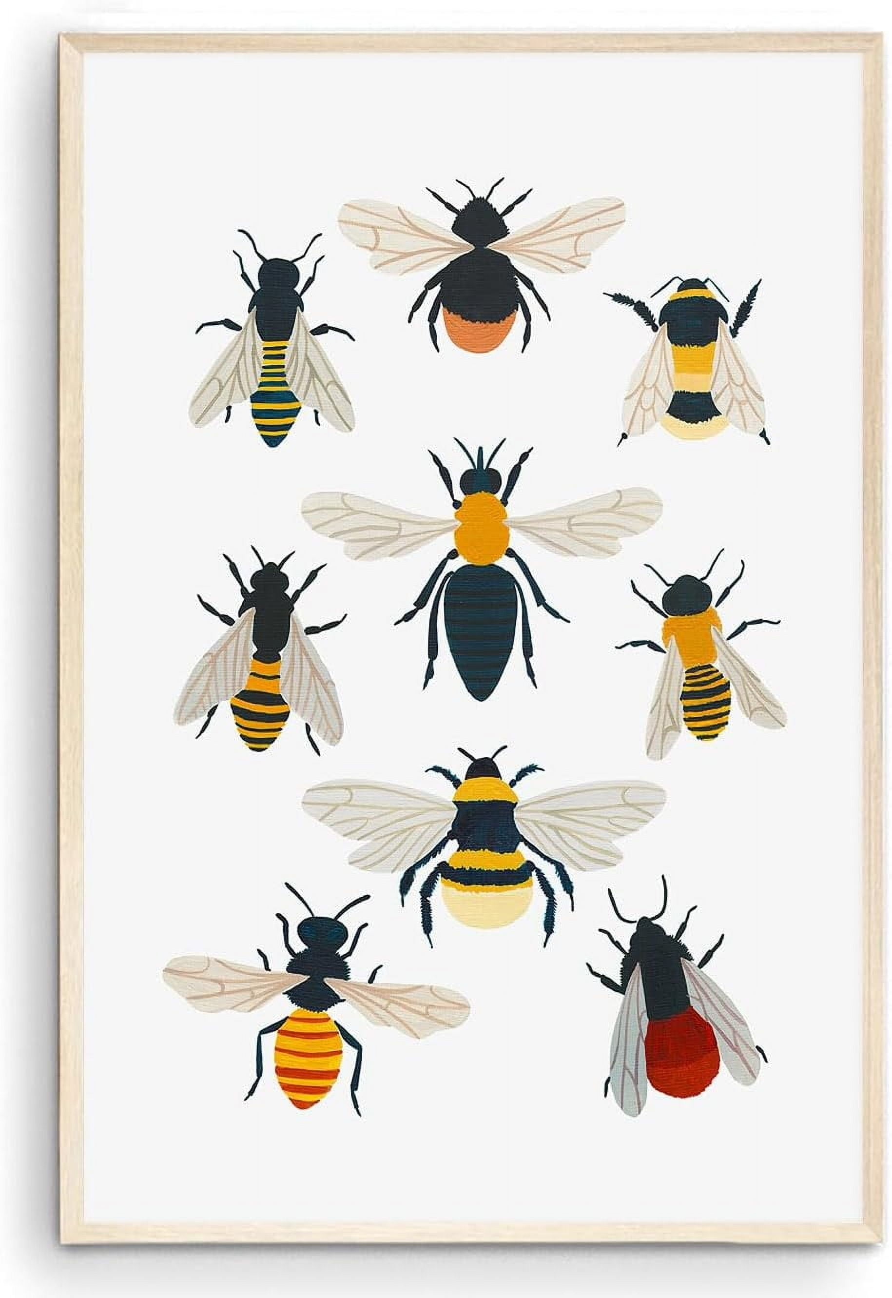 KSIW-British Bee Species Print, Insect Print, Bumblebee, Nursery Wall ...