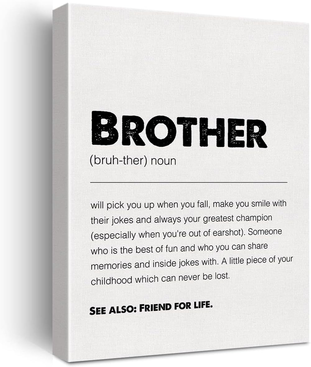 KSIW-Brother Definition Print Canvas Wall Art Home Decor Brother ...