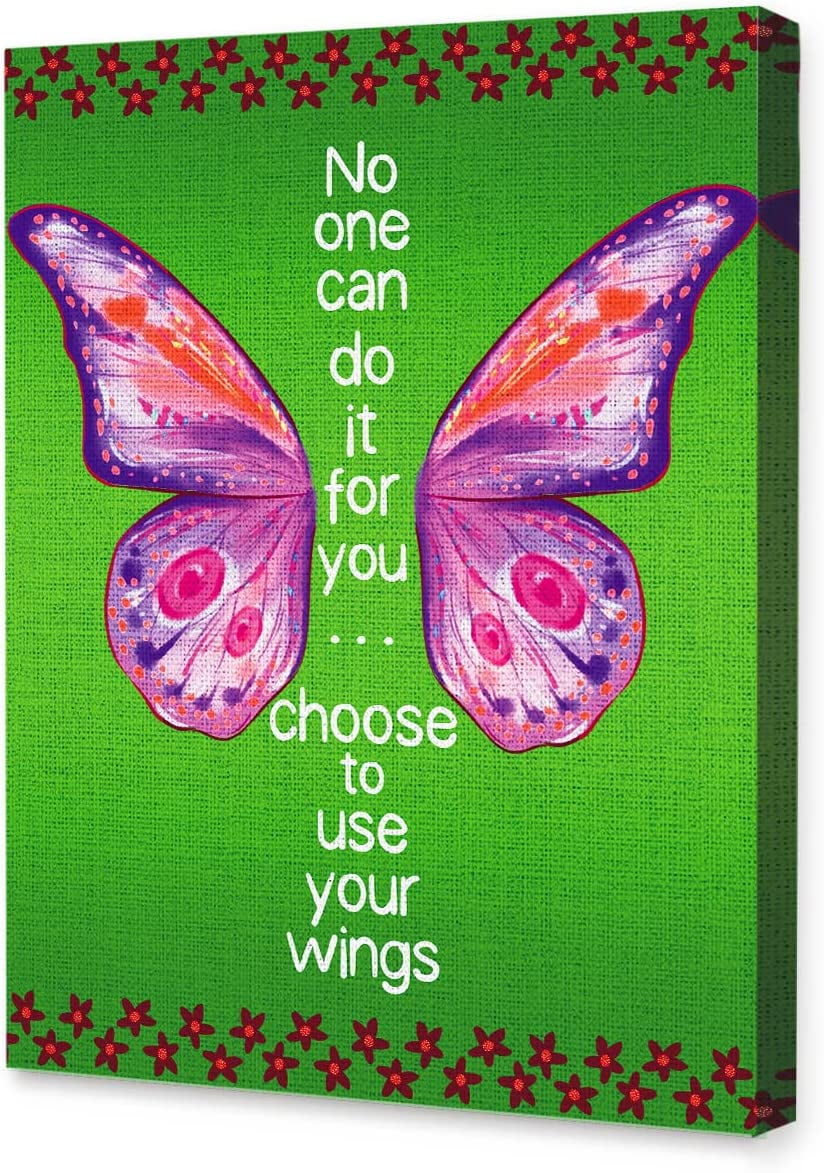 KSIW-Butterfly Art Wall Decor,Butterfly Inspirational Quotes Wall Art ...