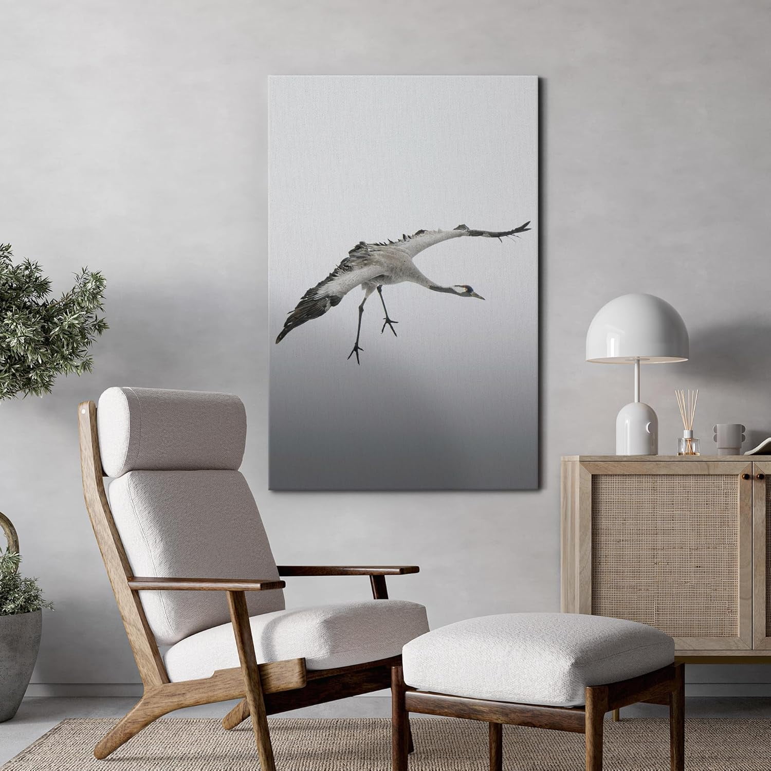 KSIW-Canvas Print Wall Art Hummingbird Flies On White Carnation Flower ...