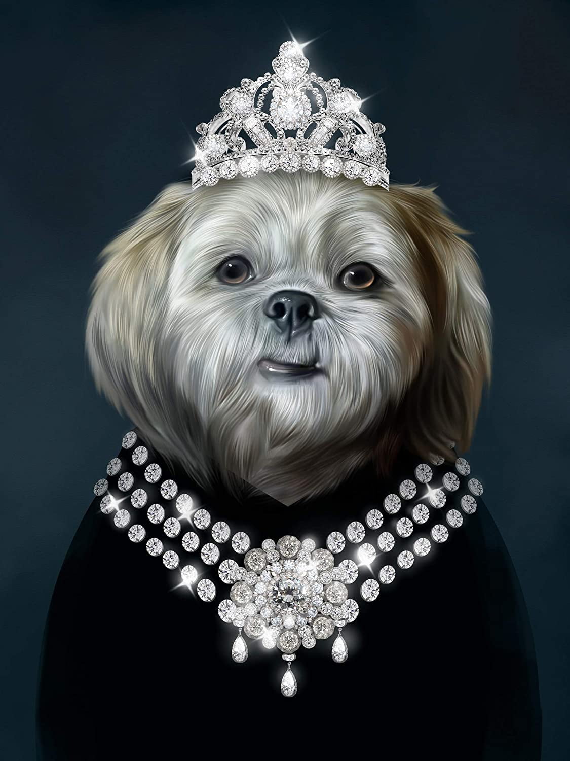 KSIW-Canvas Prints with Your Photos Wall Art Double Pet Portrait Custom ...