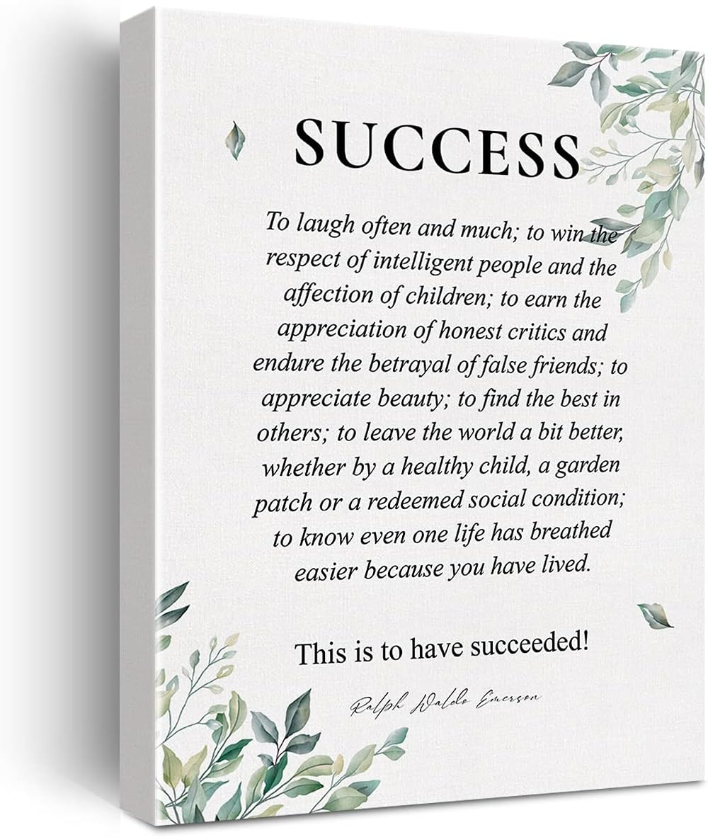 KSIW-Canvas Wall Art Inspirational Motivational Success Quote Canvas ...