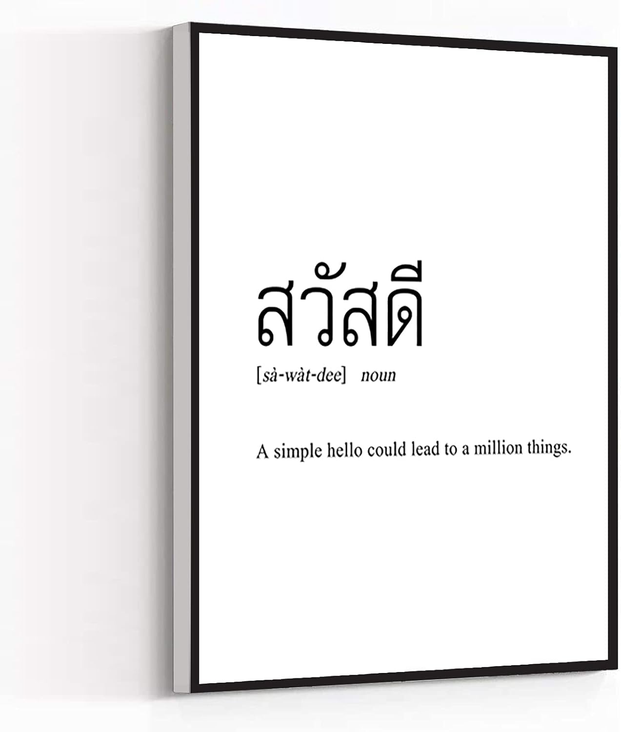 KSIW-Canvas Wall Art Modern Art Print Sa Wad Dee Thai Language Greeting Quote,Thailand Wall Art ...