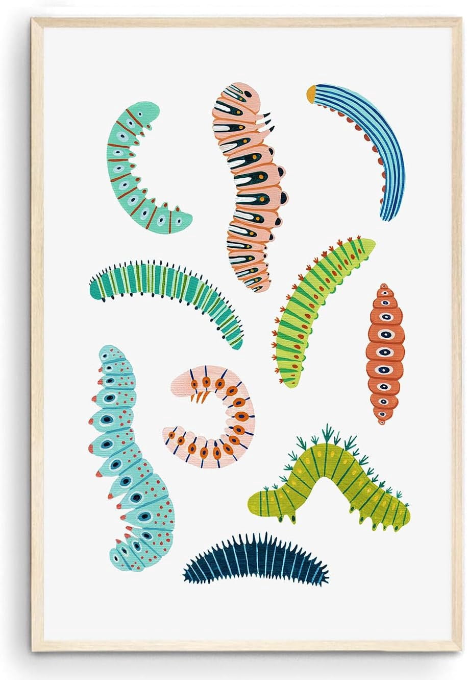 KSIW-Caterpillar Print, Insect Print, Nursery Wall Art, Bugs Print ...