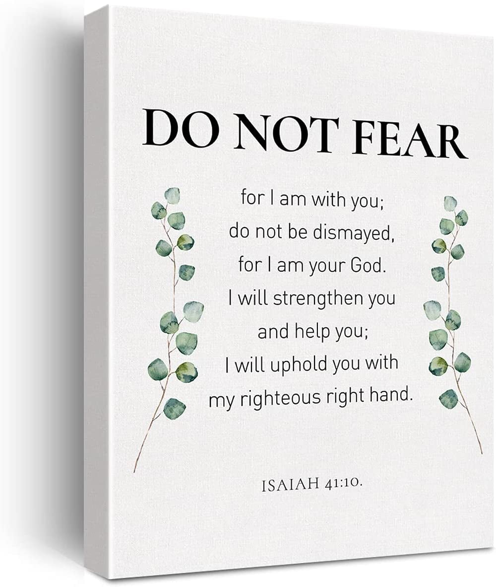 KSIW-Christian Canvas Wall Art Isaiah 41:10 Do Not Fear For I Am with ...