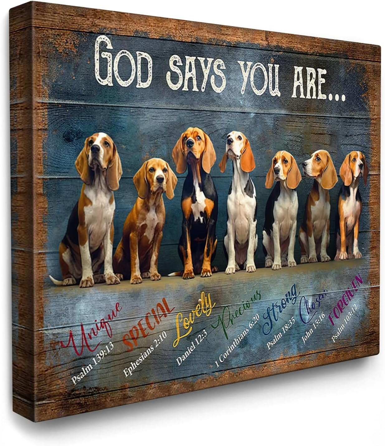 KSIW-Christian Elephant Canvas Wall Art Motivational Elephant Picture ...