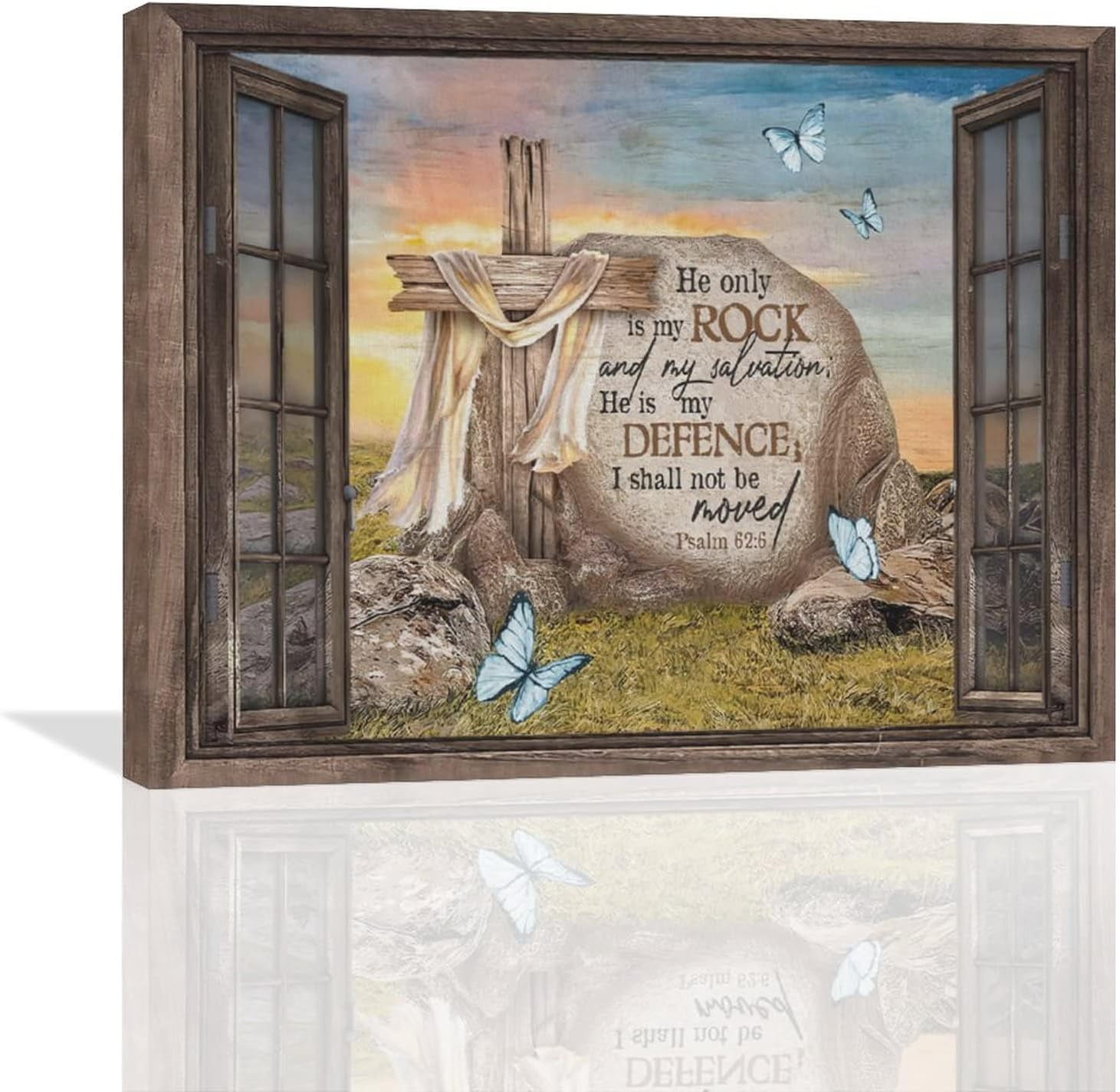 KSIW-Christian Wall Art Farmhouse Religious Bible Verse Psalm Wall ...