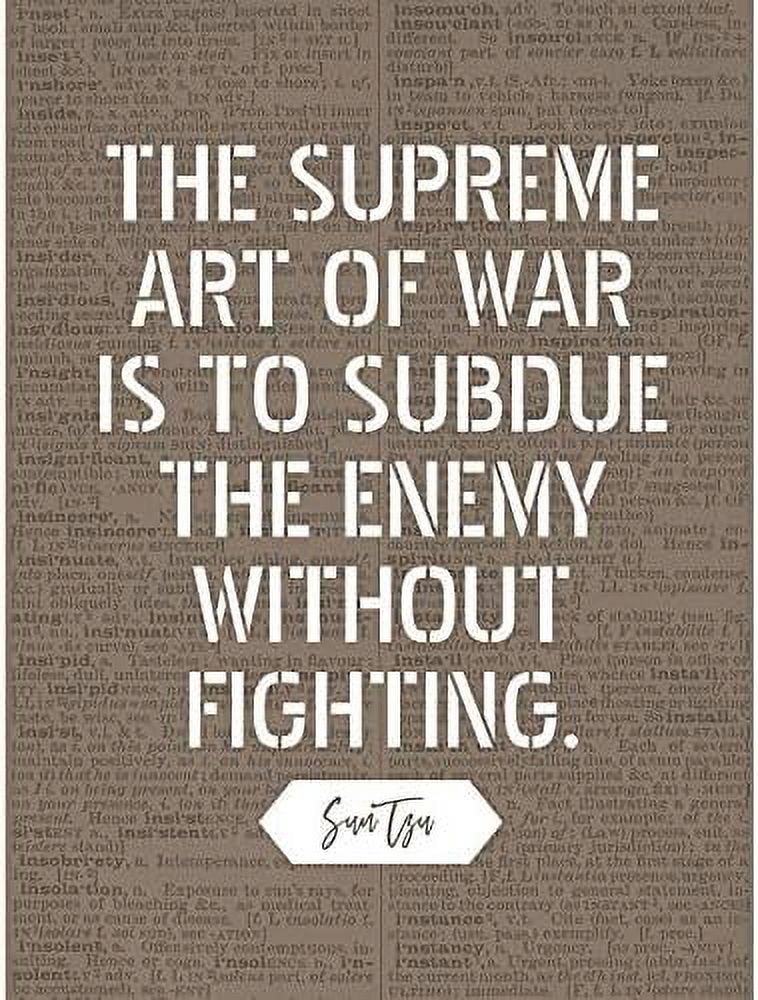 KSIW-Dictionary Inspiring Quote Sun Tzu Art of War Subdue Enemy Without ...