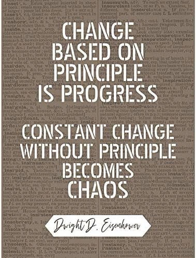 KSIW-Dictionary Page Quote Eisenhower Change Based On Principle Art ...