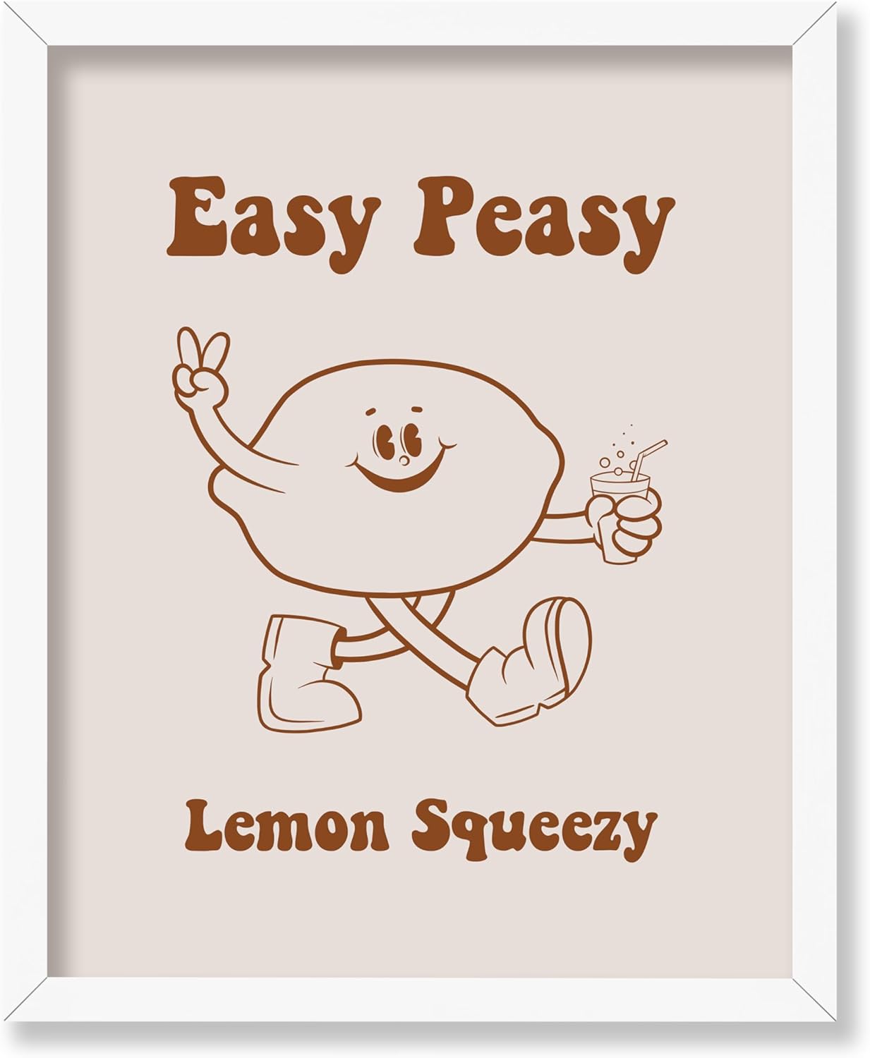 KSIW- Easy Peasy Lemon Squeezy Poster - Retro Lemon Print - Citrus Art ...