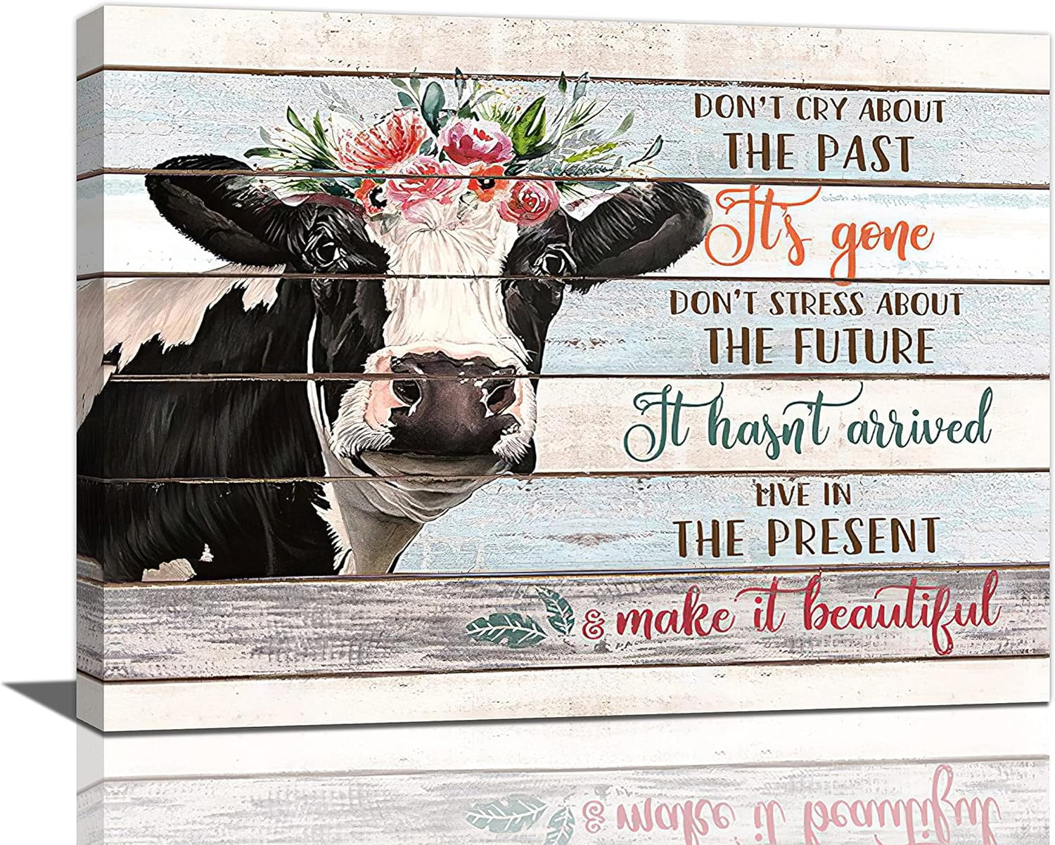 KSIW-Farmhouse Canvas Wall Art Rustic Cow Cattle Wall Decor ...