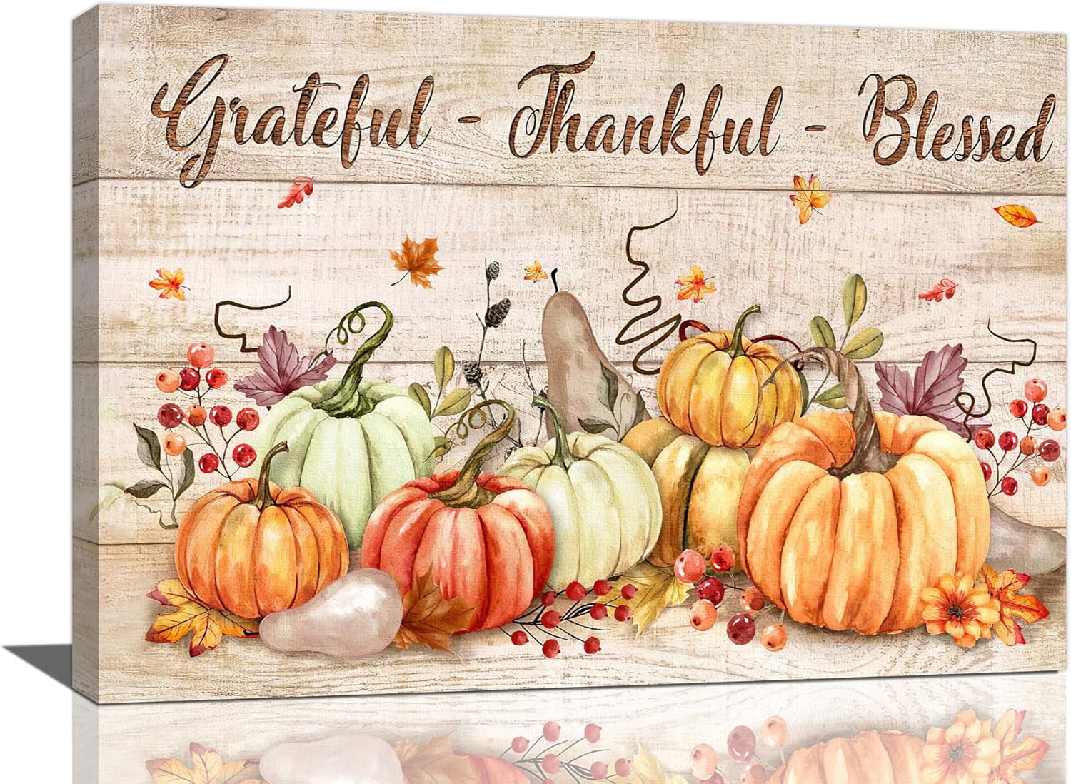 KSIW-Farmhouse Fall Wall Art Pumpkin Harvest Pictures Decor Autumn ...