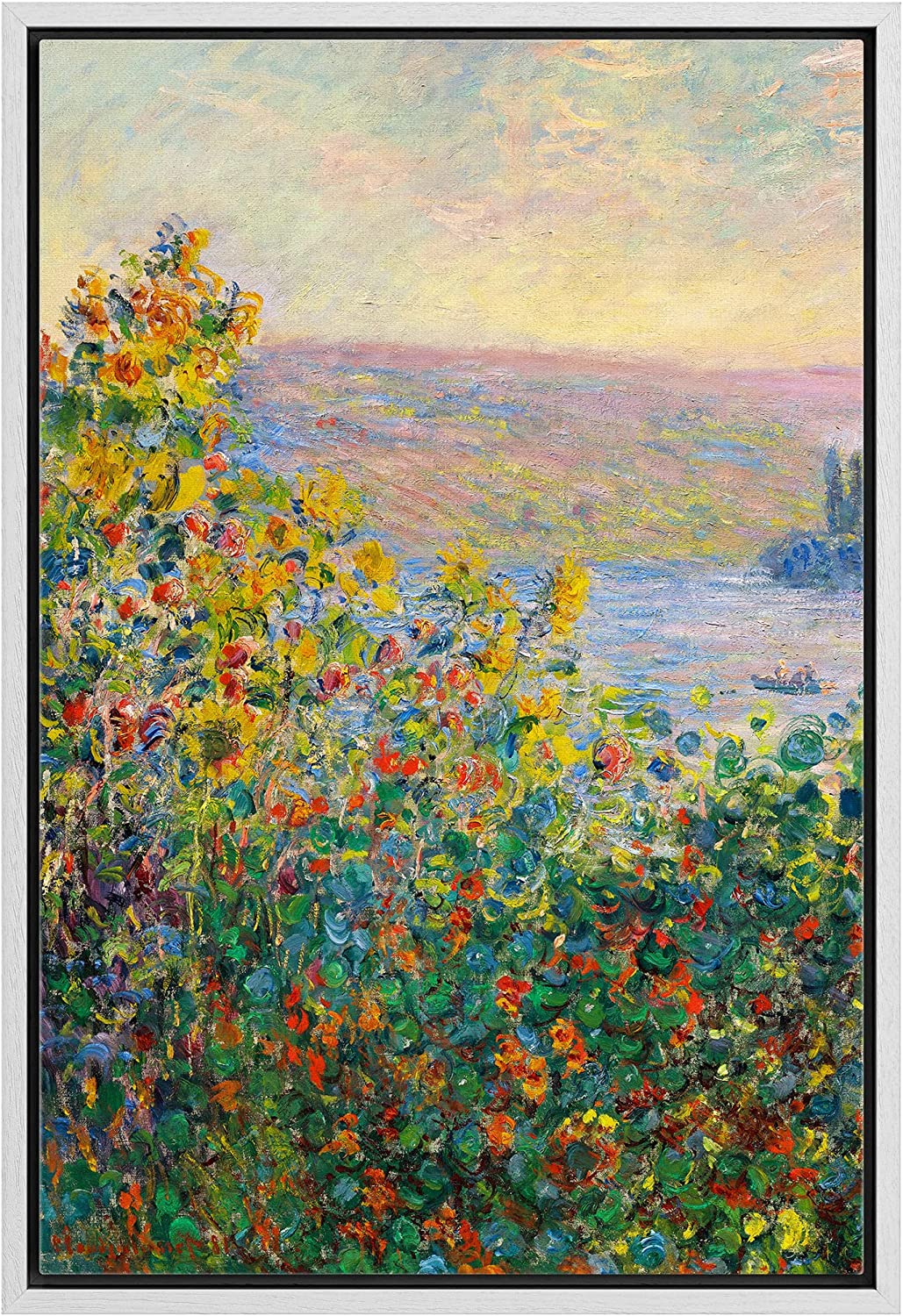 KSIW- Flower Beds at theuil by Claude Monet - UnUnUnFramed Canvas Print ...