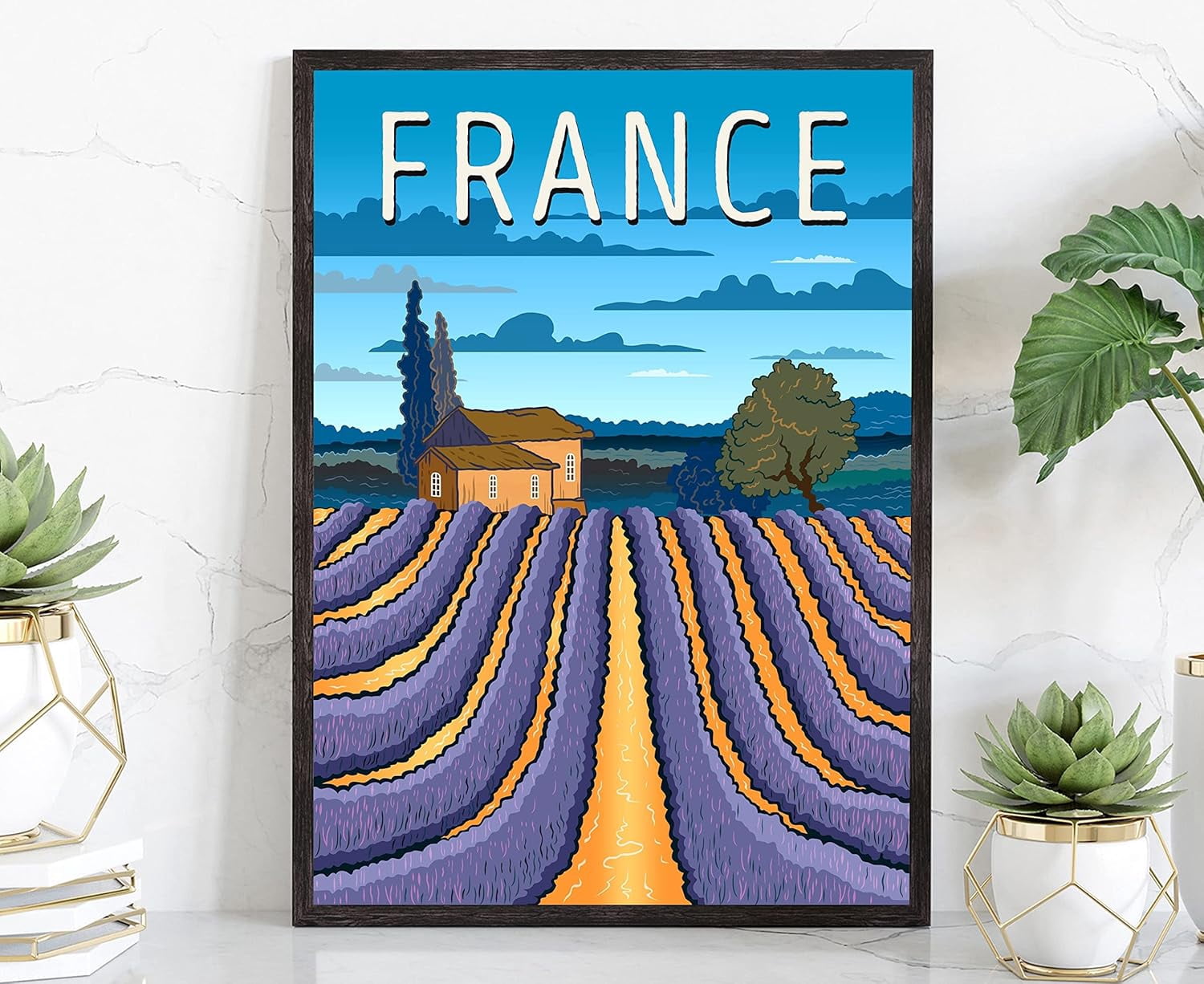 KSIW-France Lavender Garden Poster,Travel Poster, France Cityscape and ...
