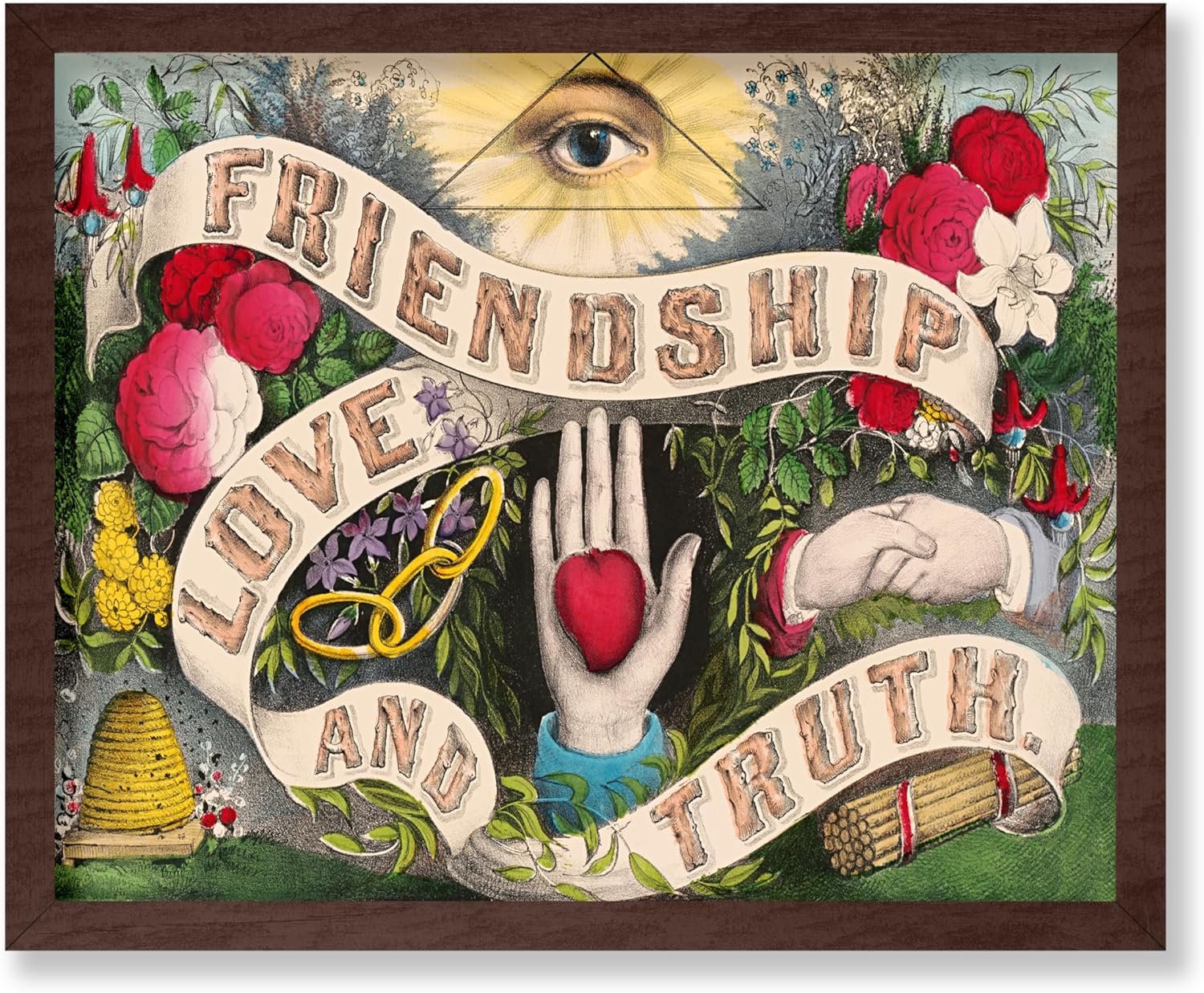 KSIW- Freemason Poster - Friendship Love & Truth Print - Freemasonry ...