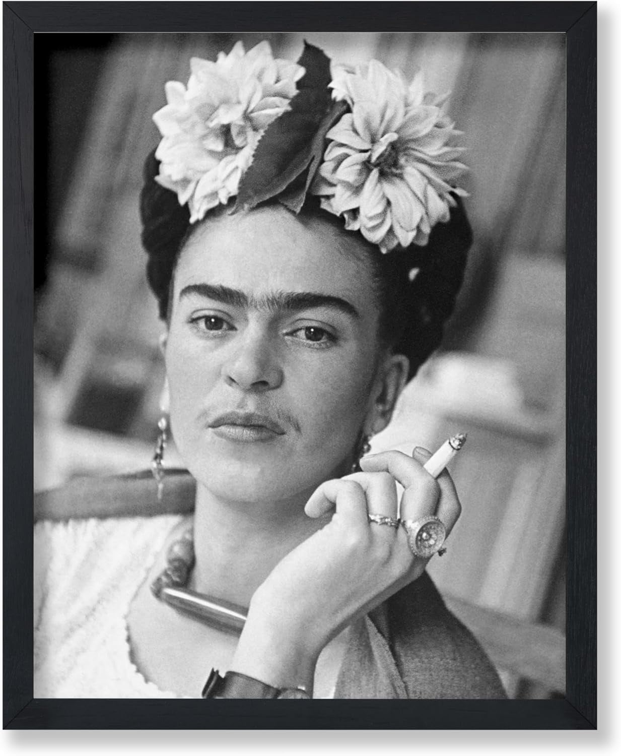 KSIW-Frida Poster - Frida Smoking Cigar Print - Mexican Painter Art ...