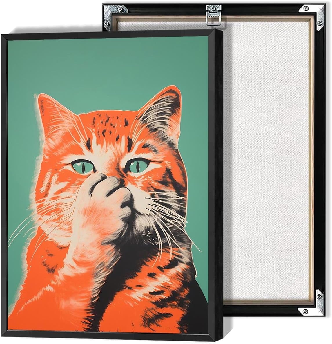 KSIW- Funny Bathroom Canvas Wall Art Humour Cat Poster Toilet Pictures ...