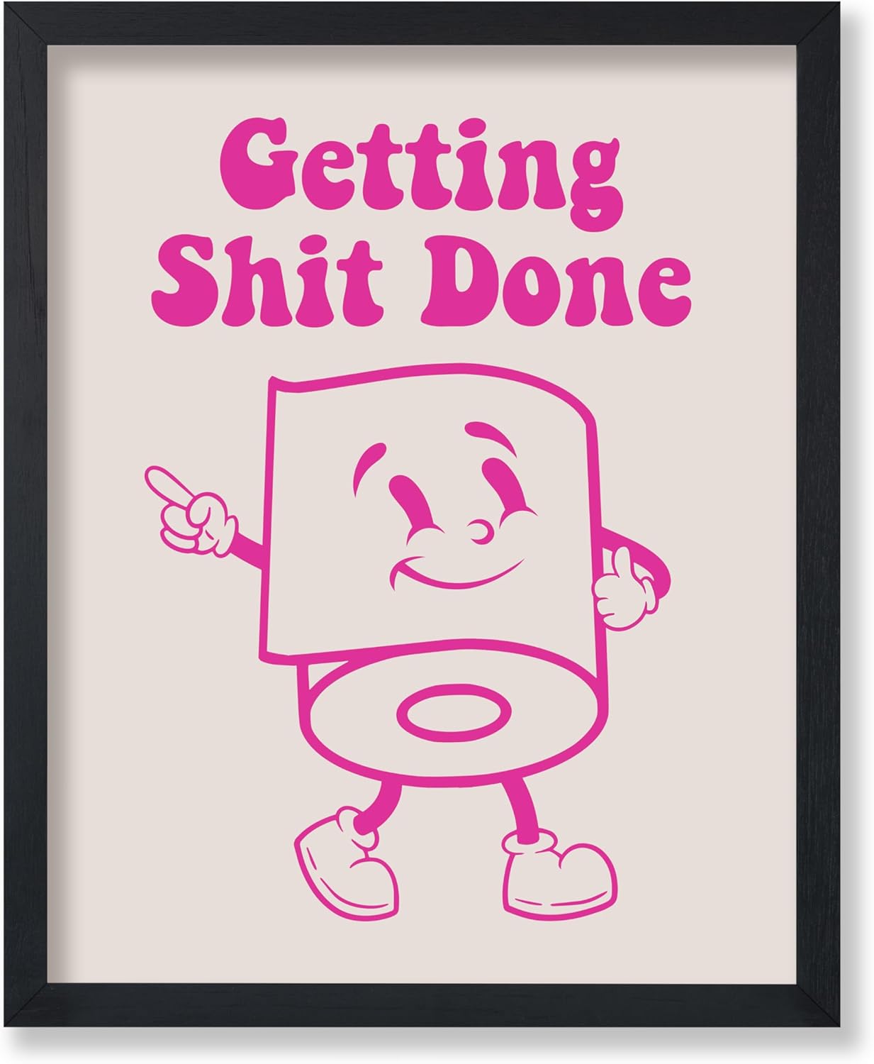 KSIW- Get Shit Done Poster - Retro Toilet Paper Print - Bathroom Art ...