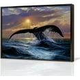 KSIW-Humpback Whale Tail At Sunrise Canvas Painting Modern Abstract ...