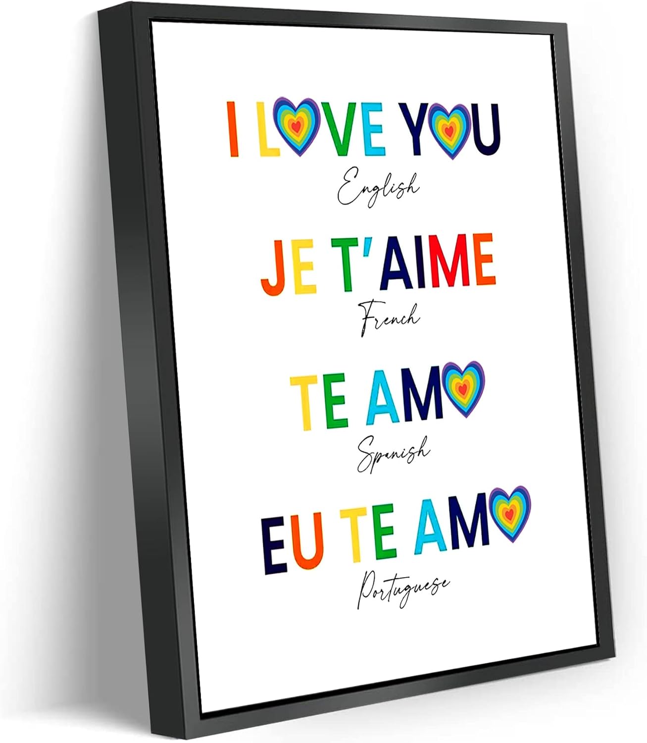 KSIW-I Love You Rainbow Wall Art Inspirational Quote Poster Ready to ...