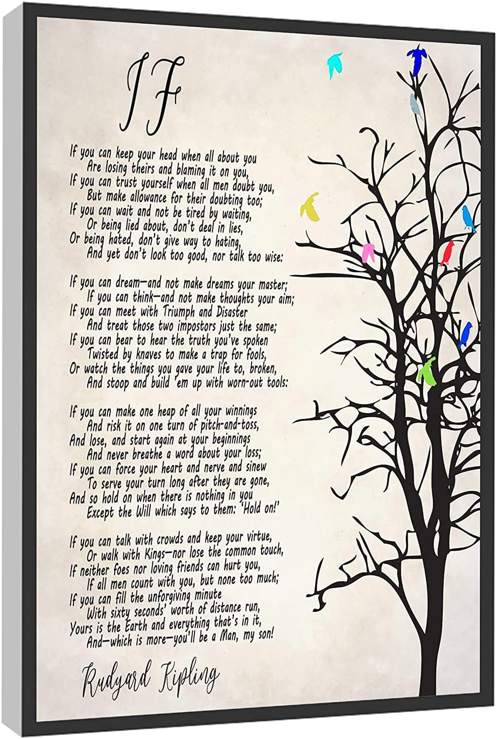 KSIW-If Kipling Poem Wall Art Rudyard Kipling Inspirational Poem Poster ...